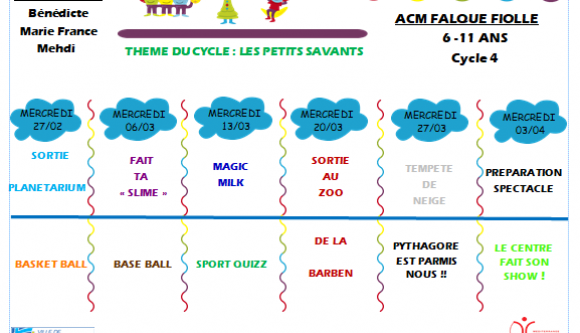 CYCLE 4 ELEMENTAIRE | ACM Fiolle-Falque